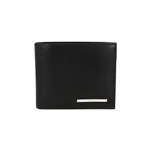 FERRAGAMO Leather Bifold Wallet - Black
