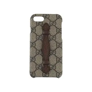 Gucci Gg Supreme Selleria Iphone 8 Case - Tan