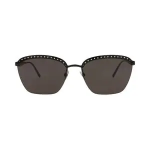 Alaïa Square Frame Metal Sunglasses - Black