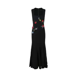 Versace Embroidered Rose Gown
