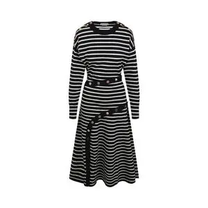 Alexander McQueen Striped Dress With Button Detailing