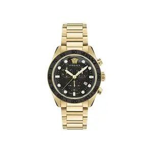 Versace Greca Dome Chrono Bracelet Watch - Gold