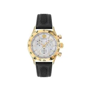 Versace Hellenyium Chrono Leather Watch