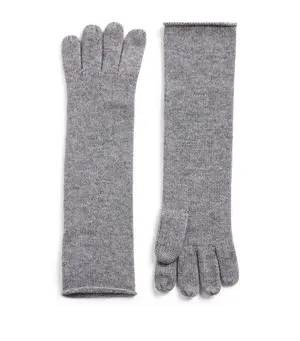 Maje Long Wool-cashmere Gloves - Black