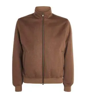 Agnona Cashmere High-neck Bomber Jacket