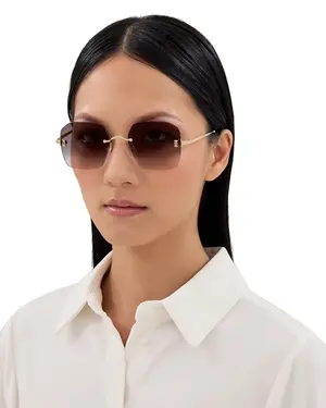 CARTIER Geometric Sunglasses, 55mm