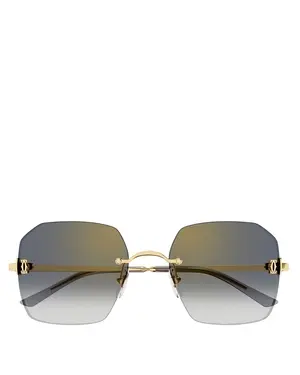 CARTIER Geometric Sunglasses, 55mm