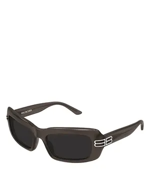Balenciaga Rectangular Sunglasses, 57mm - Gray