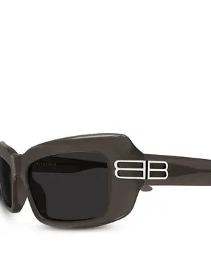 Balenciaga Rectangular Sunglasses, 57mm - Gray