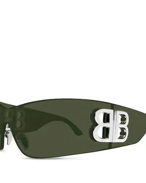 Balenciaga Mask Sunglasses, 99mm - Green