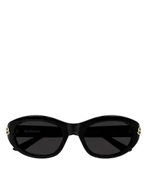 Balenciaga 55mm Oval Sunglasses - Black