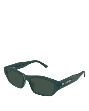 Balenciaga Rectangular Sunglasses, 57mm - Green