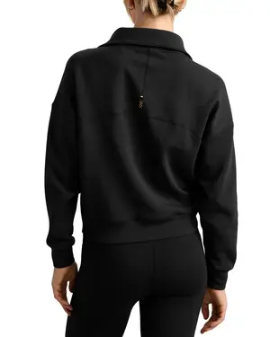 RHONE Dreamglow Half Zip Sweatshirt - Pure Black