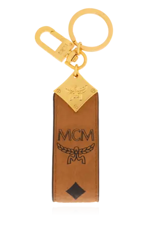Mcm Aren Diamond Keyring - Brown