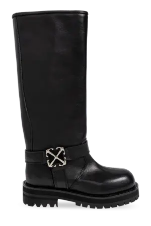 Off-White Leather Knee-high Boots
