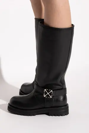 Off-White Leather Knee-high Boots