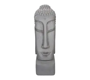 NORTHLIGHT 23.25' Large Buddha Head Outdoor Gar En Statue - One-color