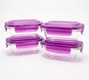 LOCKNLOCK Set Of 1-cup Mini Glass Loaf Baking Dishes - One-color