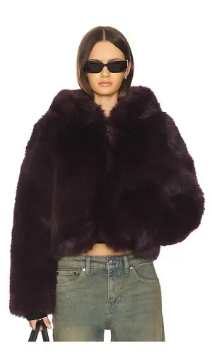 Free People Louder Please Faux Fur Jacket
