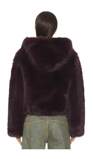 Free People Louder Please Faux Fur Jacket