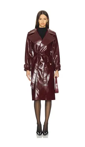 Women's Vegan Leather Trench Coats