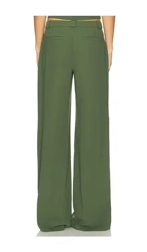 Amanda Uprichard Saddler Wide Leg Pants - Fern