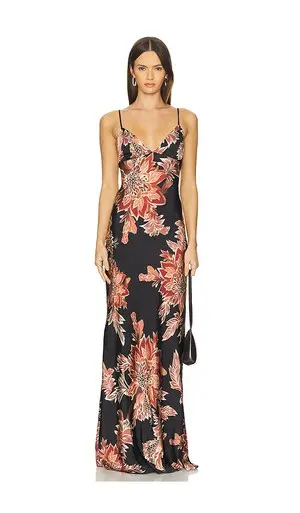 Hemant & Nandita Printed Maxi Dress - Black