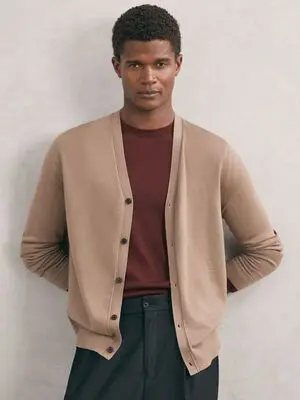 Men's Merino Wool Button-Front Cardigans