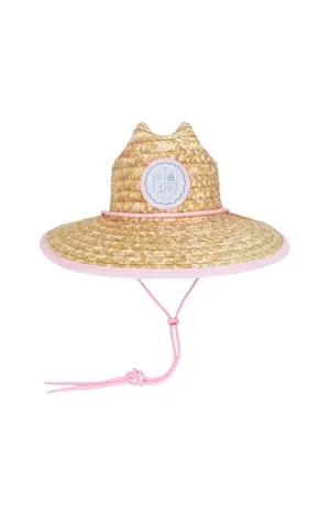 BITS & BOWS Lifeguard Straw Hat - Pink