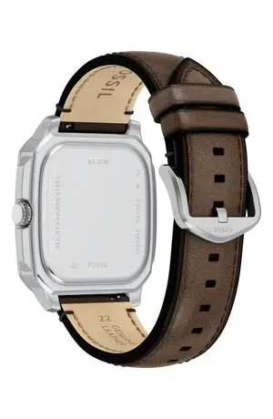 Fossil Crosby Leather Strap Watch - Brown