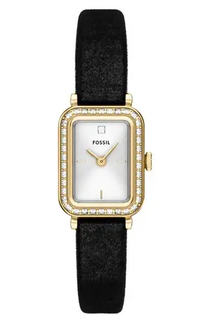 Fossil Raquel Velvet Strap Watch