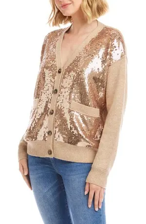 Karen Kane Sequin Cardigan