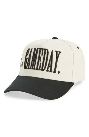KENZKUSTOMZ Gameday Canvas Snapback Baseball Cap - Black Canvas