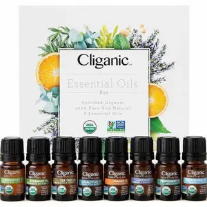 CLIGANIC Organic Aromatherapy Settop 8 Essential Oils