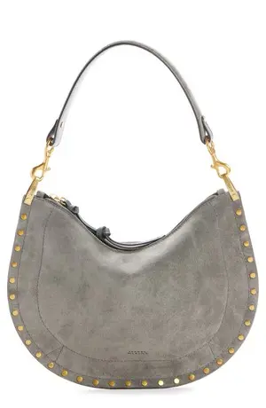 Isabel Marant Étoile Oskan Soft Suede Zipped Shoulder Bag - Stone