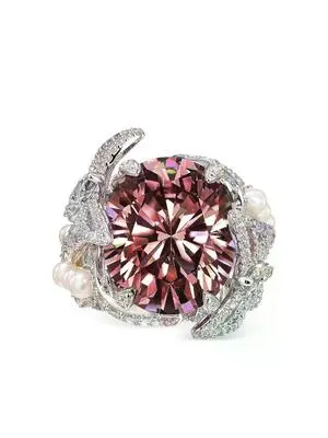 ANABELA CHAN 18k White Gold Vermeil Multi-stone Ring - Pink