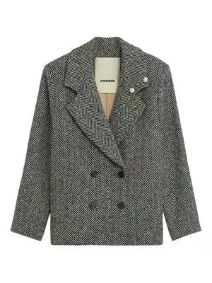 A PAPER KID Herringbone Double-breasted Jacket
