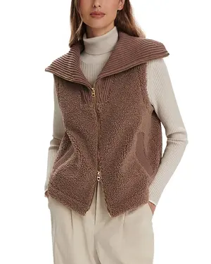 Varley Boucle Sherpa Vest - Ash Taupe
