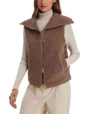Varley Boucle Sherpa Vest - Ash Taupe
