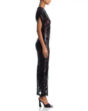 Norma Kamali Cap Sleeve Long Dress