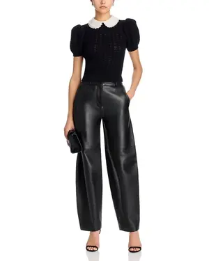 Alice + Olivia Chase Puff Sleeve Sweater