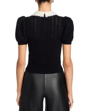Alice + Olivia Chase Puff Sleeve Sweater
