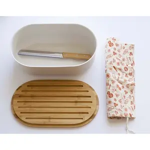 PEBBLY Four-in-one Bread Box Set - Camel