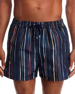 Paul Smith Printed 5.5" Swim Trunks - Navy