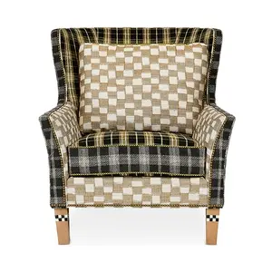 MACKENZIE-CHILDS Mad For Plaid Wing Chair - Multi