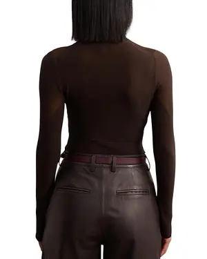 REISS Sofia Mesh Knit Top