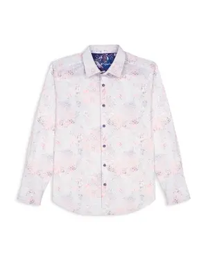 Robert Graham Addington Cotton Blend Button Down Shirt