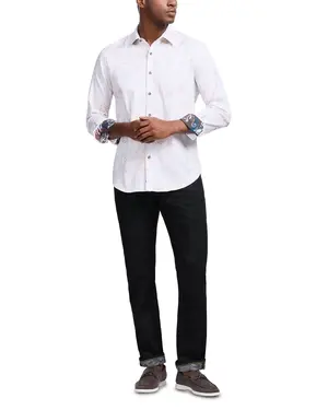 Robert Graham Addington Cotton Blend Button Down Shirt