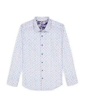 Robert Graham Bramston Cotton Blend Button Down Shirt