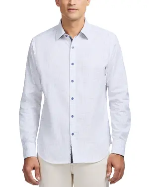 Robert Graham Camden Cotton Button Down Shirt - White